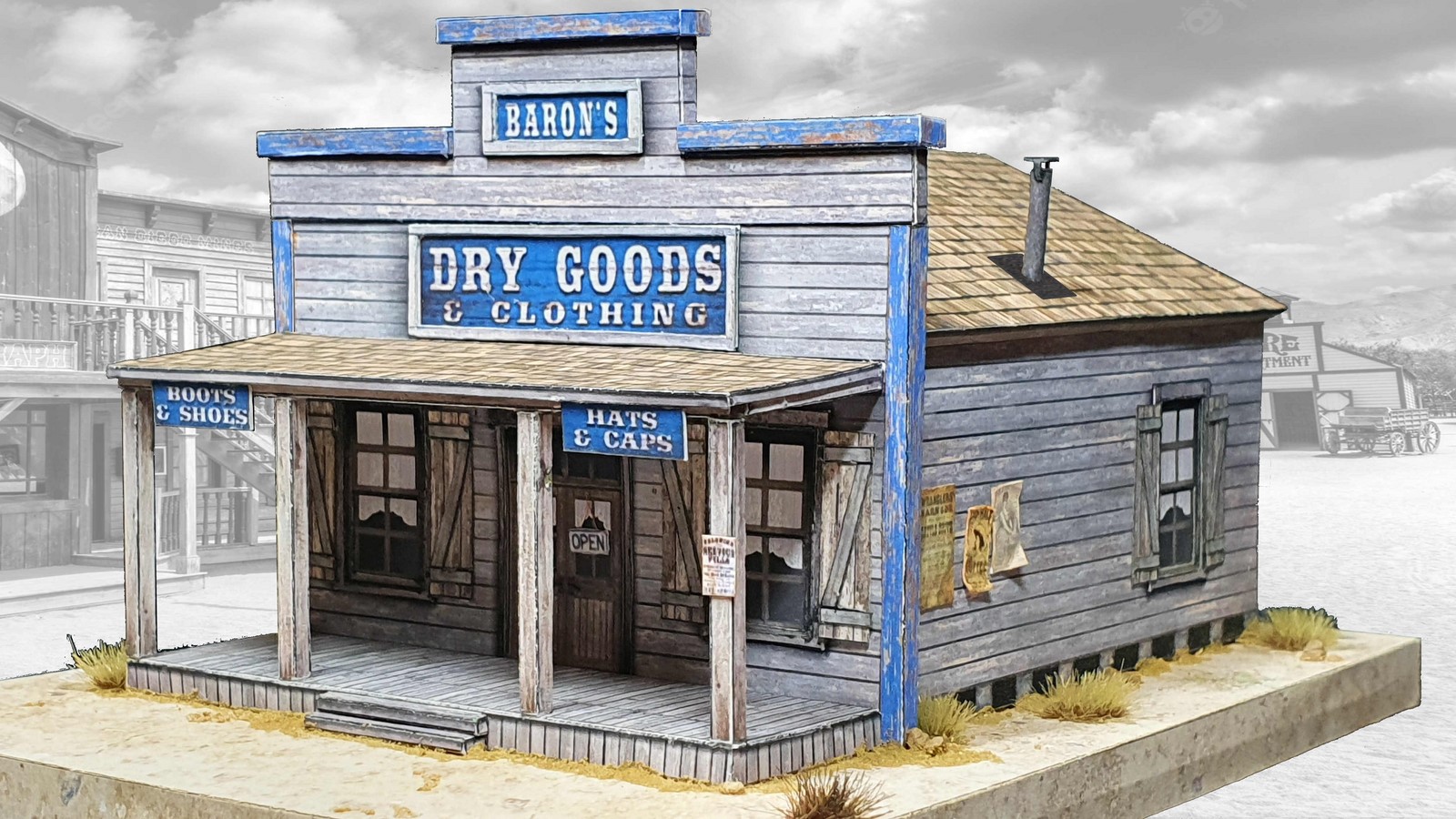 maison western en papier